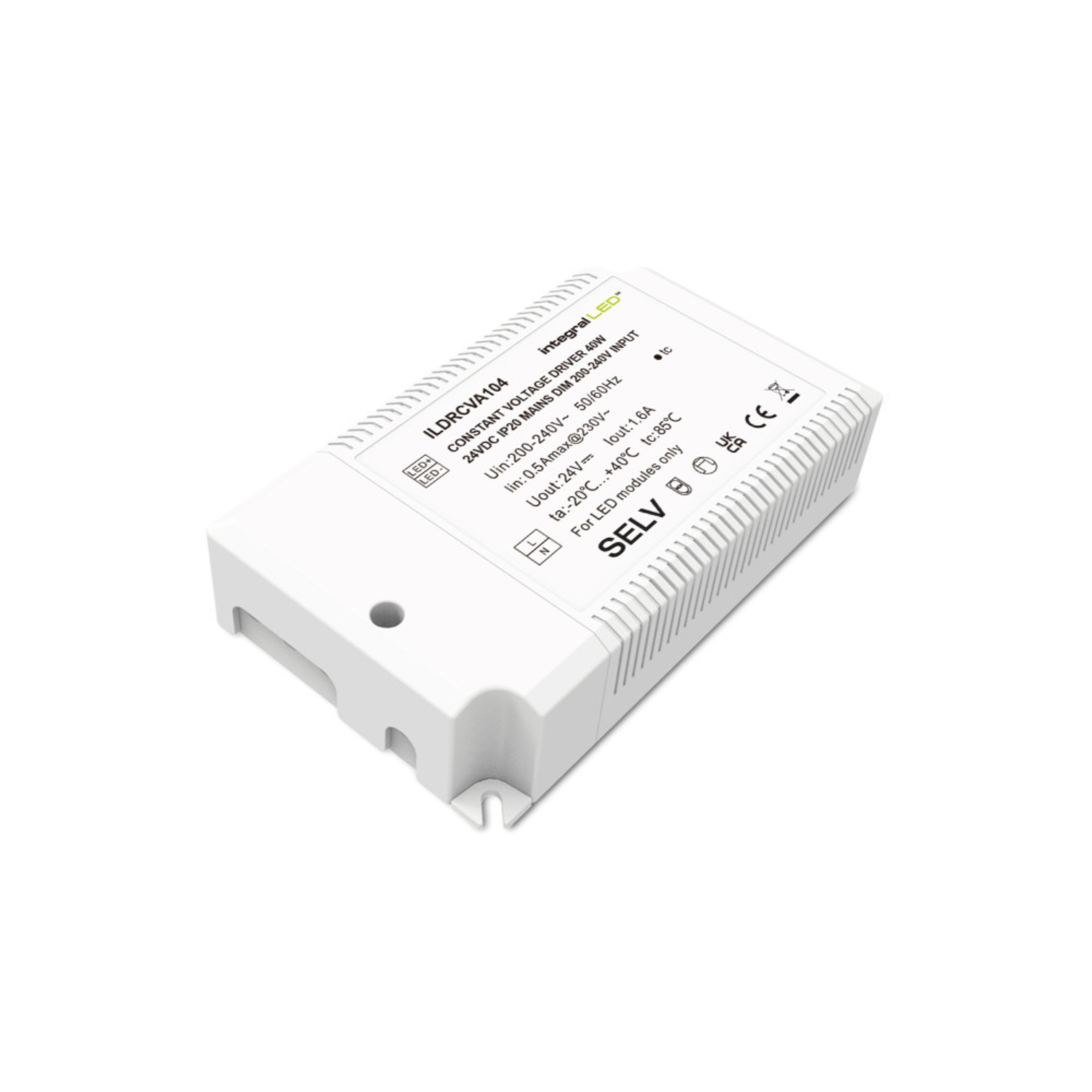 Constant Voltage Compact LED Driver 40W 24VDC IP20 Mains Dimmable 200 ...